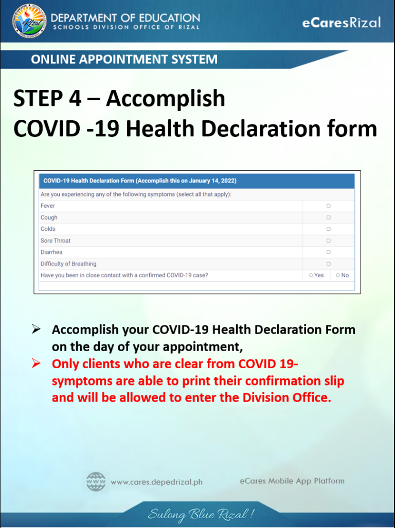 Online Appointment System | DEPARTMENT OF EDUCATION